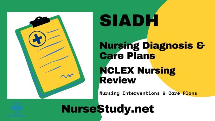 SIADH Nursing Diagnosis & Care Plan - NurseStudy.Net