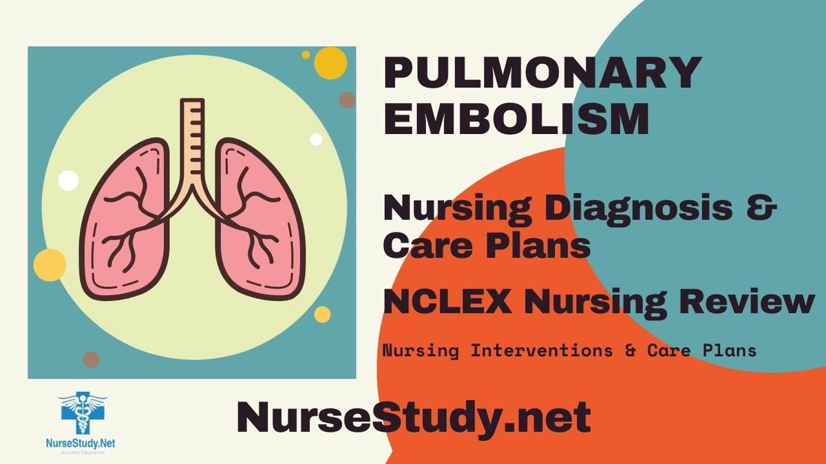 Pulmonary Embolism Nursing Diagnosis & Care Plan - NurseStudy.Net