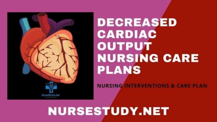Decreased Cardiac Output Nursing Diagnosis & Care Plan - NurseStudy.Net