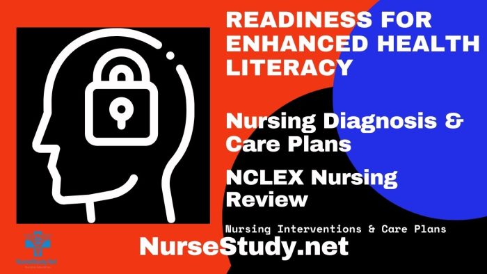 Readiness for Enhanced Health Literacy Nursing Diagnosis & Care Plan - NurseStudy.Net