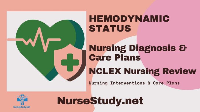 Altered Hemodynamic Status Nursing Diagnosis & Care Plan - NurseStudy.Net