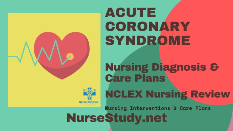 Acute Coronary Syndrome Nursing Diagnosis & Care Plan - NurseStudy.Net